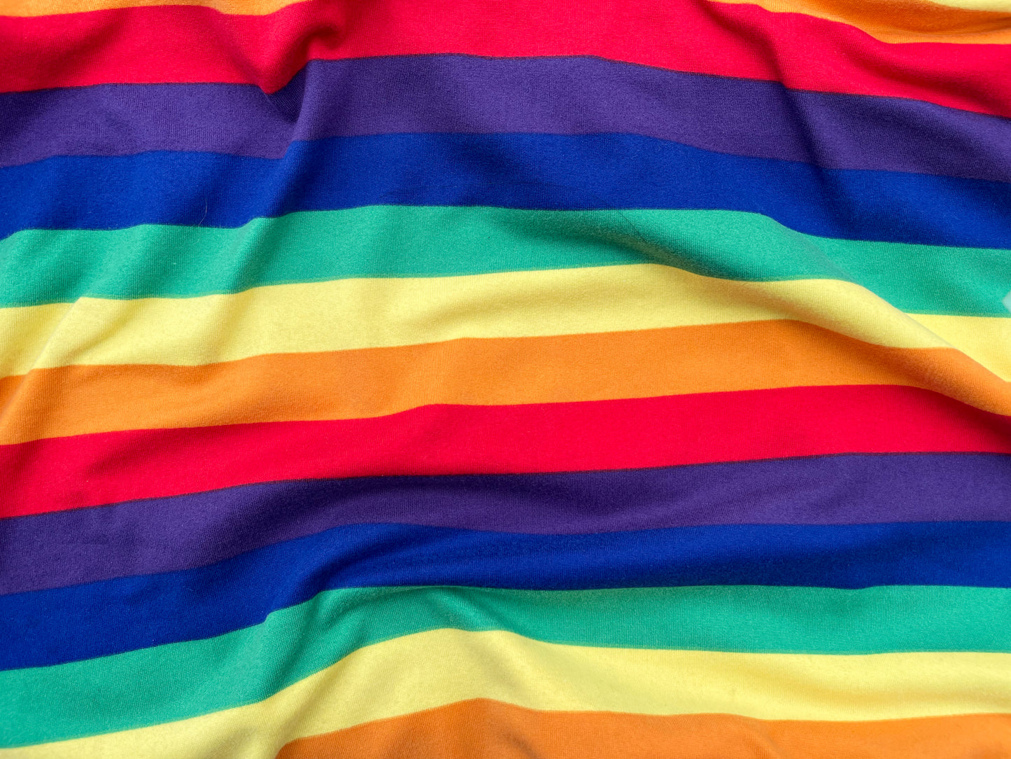 Rainbow Polyester Spandex Brushed DTY Jersey Knit "Proud to Be Me ...